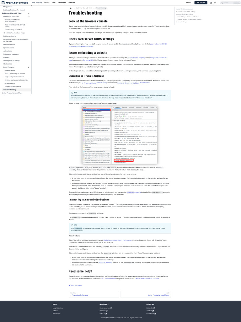 Troubleshooting - WorkAdventure Documentation | PDF | Http Cookie ...