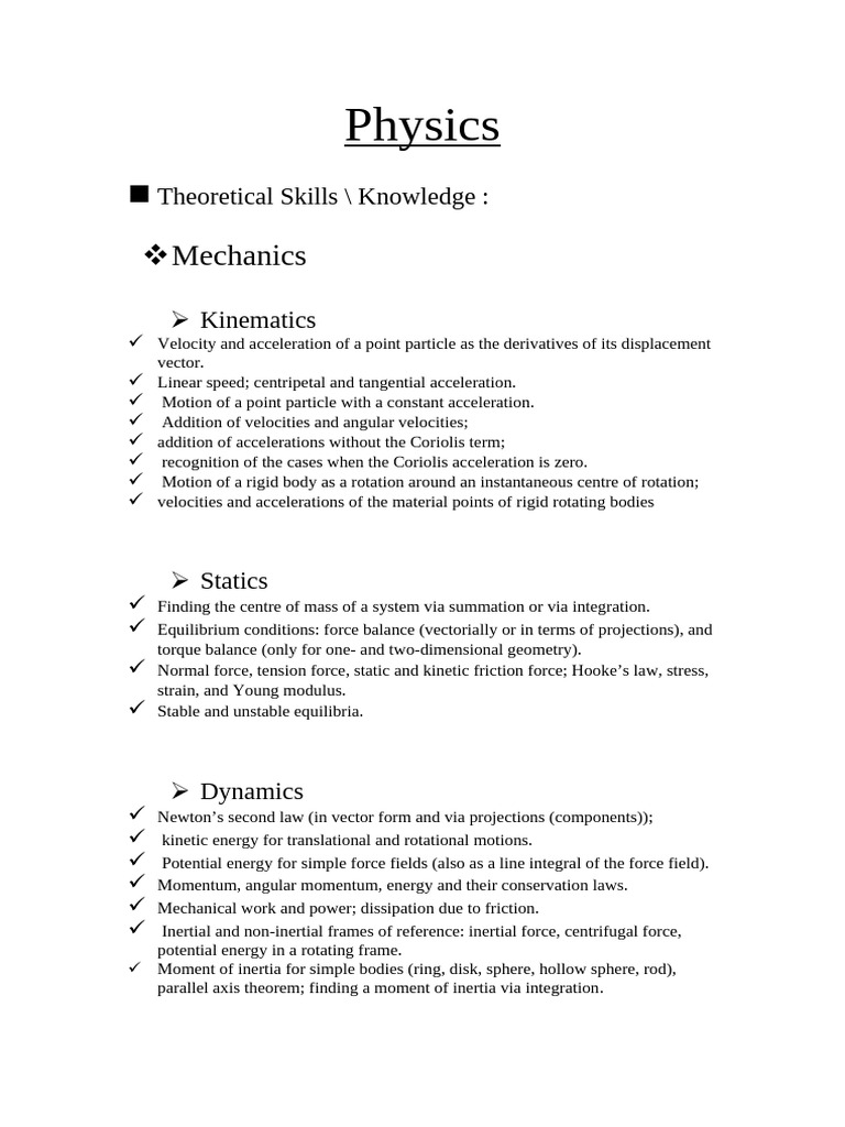 Physics | PDF | Rotation Around A Fixed Axis | Force