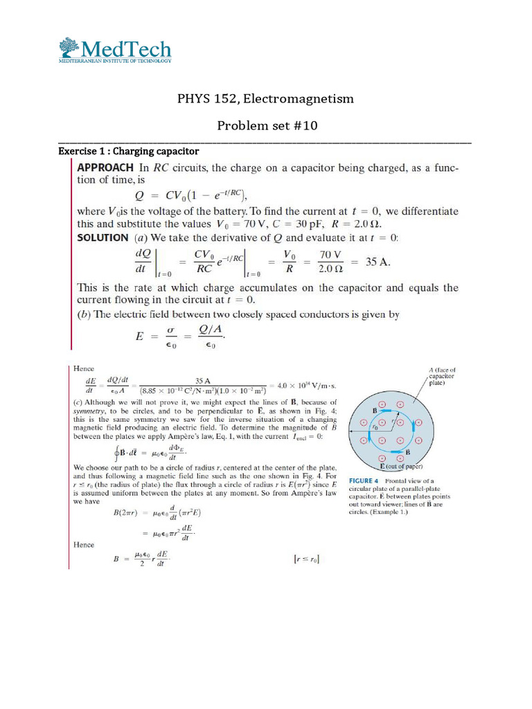 PHYS 152 - Chapter07 - Problems Set 10 - SOLUTION | PDF