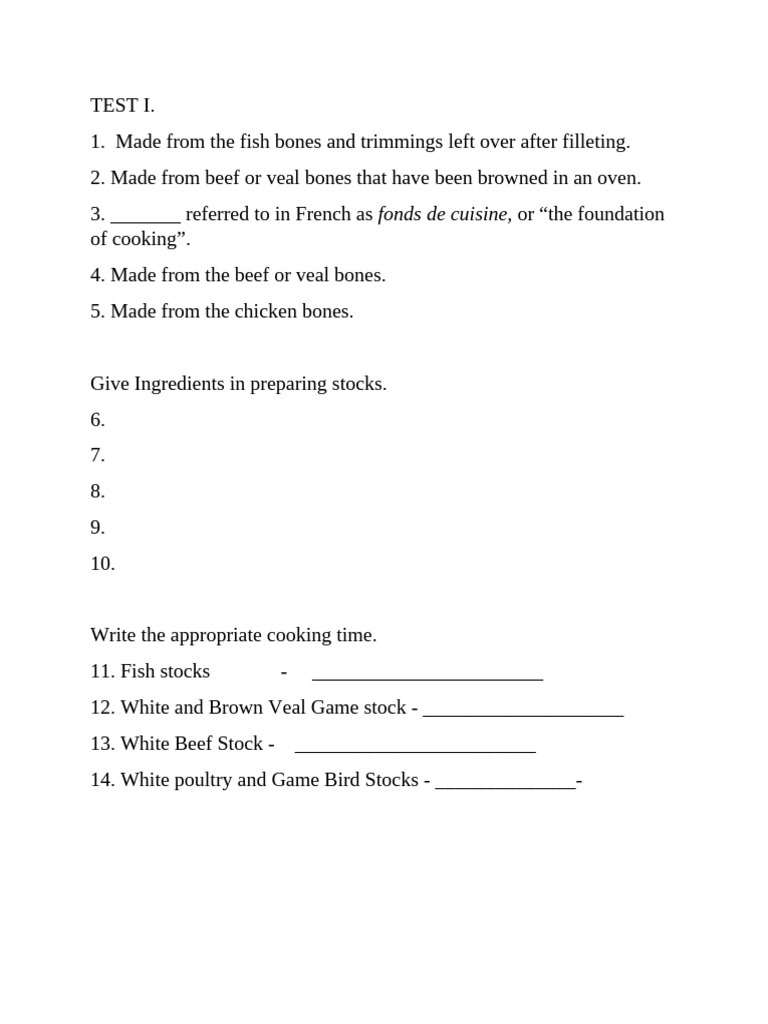 Essential Guide to Cooking Stocks | PDF