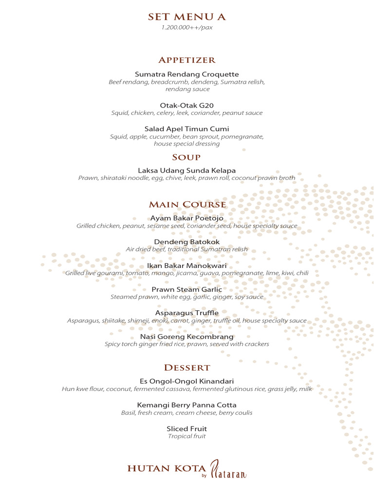 Set Menu A | PDF