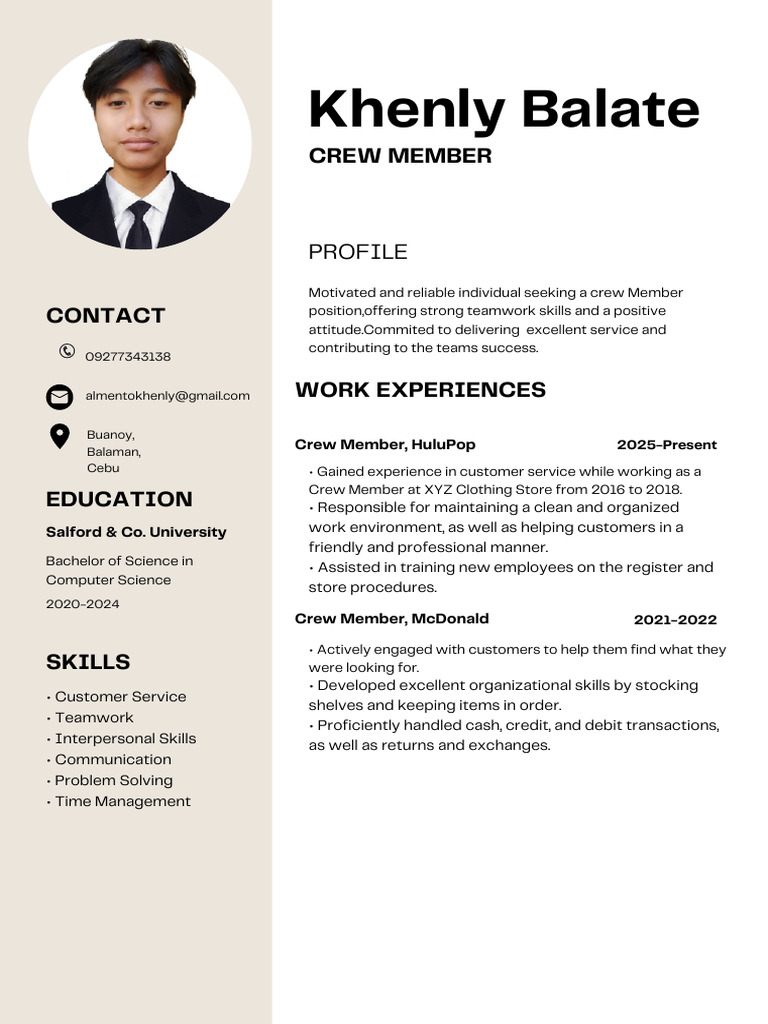 Resume Khenly | PDF