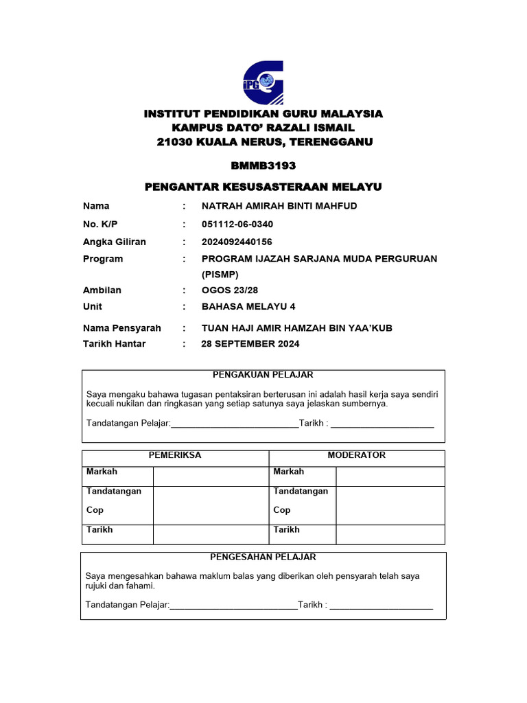 BMMB3193-PENULISAN | PDF
