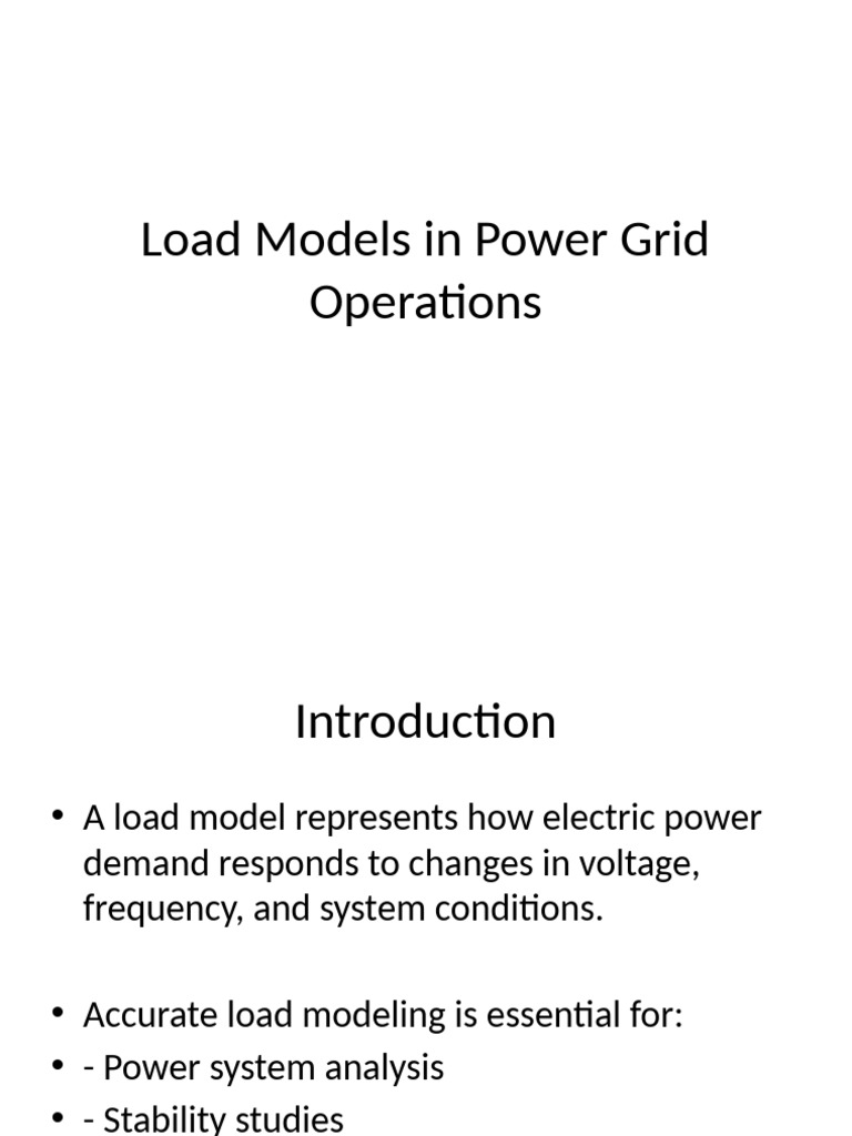 Load Models for Power Grid Efficiency | PDF | Electrical Grid | Ac Power