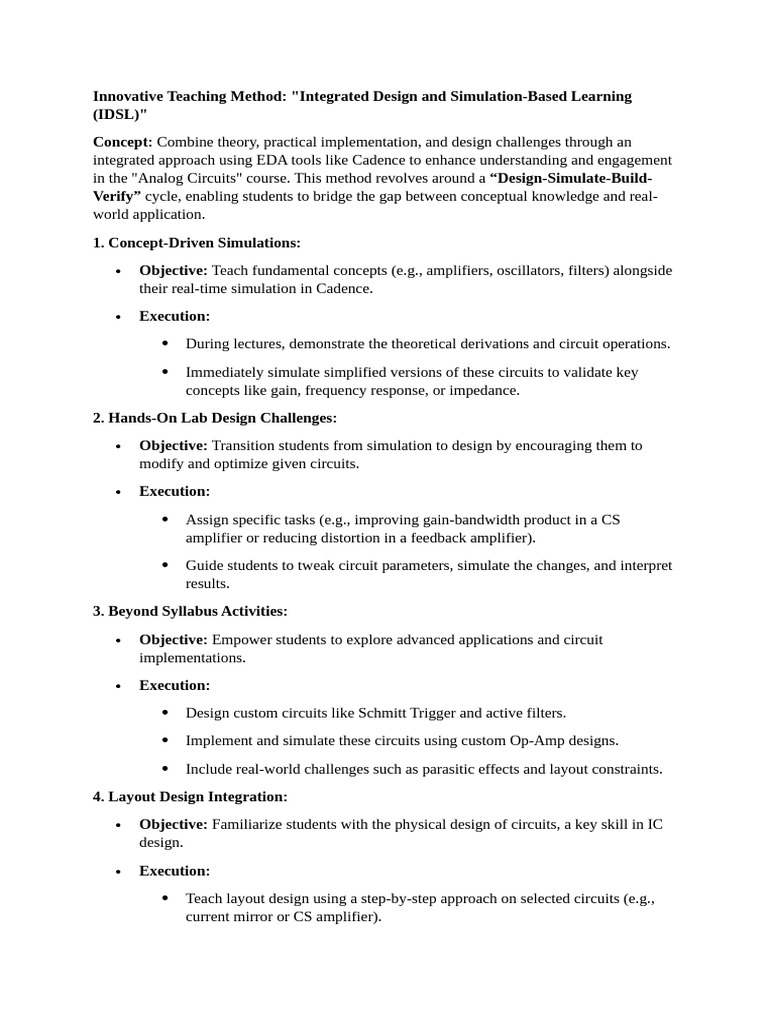 Innovative Teaching Method | PDF | Amplifier | Simulation