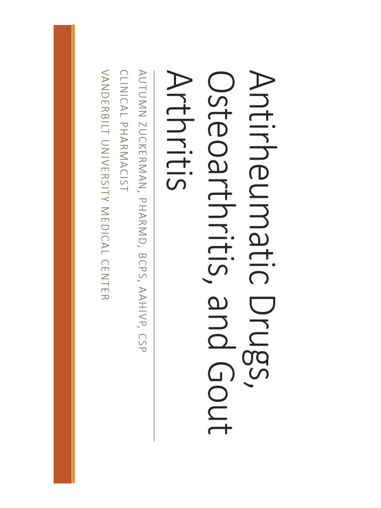 Antirheumatic Drugs for Arthritis & Gout | PDF | Nonsteroidal Anti ...