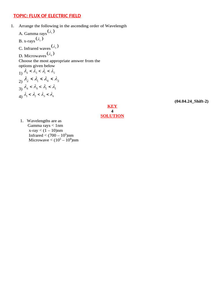 Flux of Electric Field | PDF