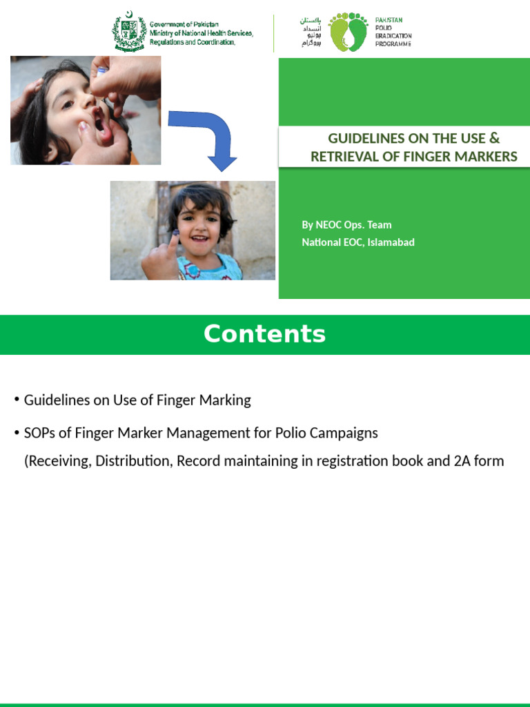 1.UPDATED SOPs Use of Finger Marker and Its Retrieval Mechanism. | PDF