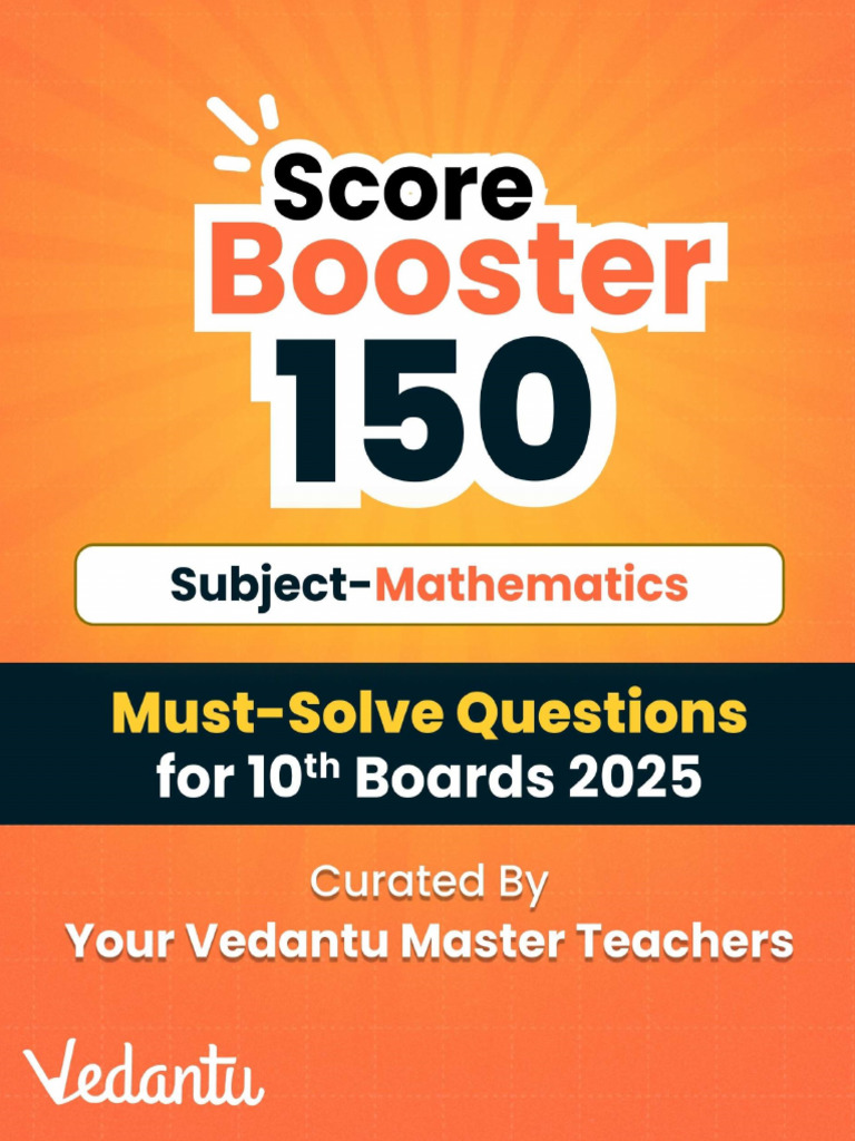 Mathematics: Score Booster 10th Board Exam - 2025 | PDF | Circle ...