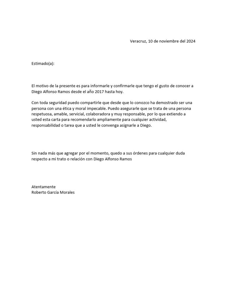 Carta 1 | PDF