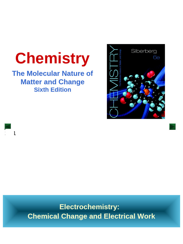 Ch21 Electrochem 6e Final Good | PDF | Redox | Electrochemistry