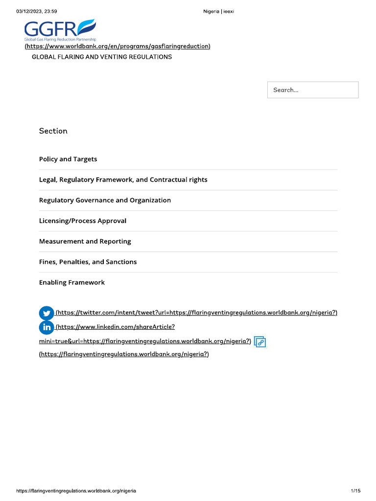 GLOBAL FLARING AND VENTING REGULATIONS - NIGERIA | PDF