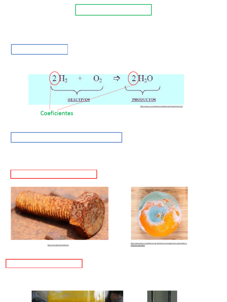 Tipos y evidencias de reacciones químicas | PDF | Redox | Reacciones ...