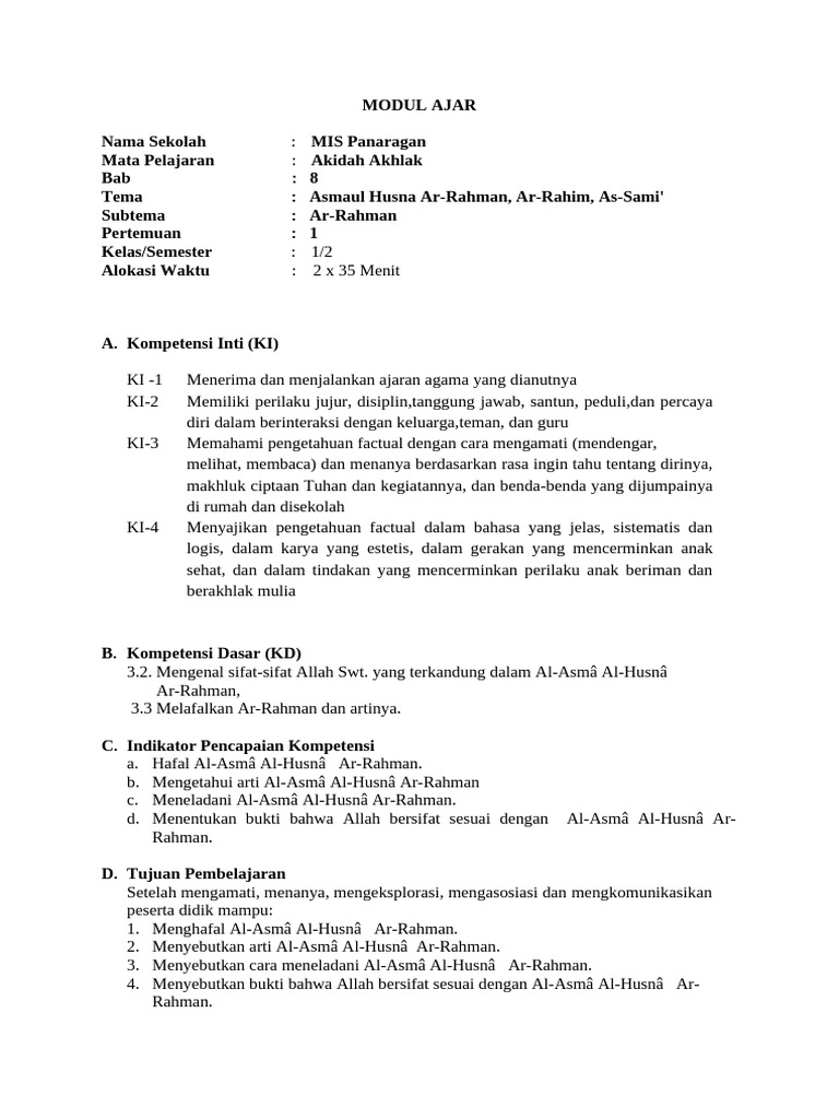 Modul AJar 2023-2024 Genap | PDF