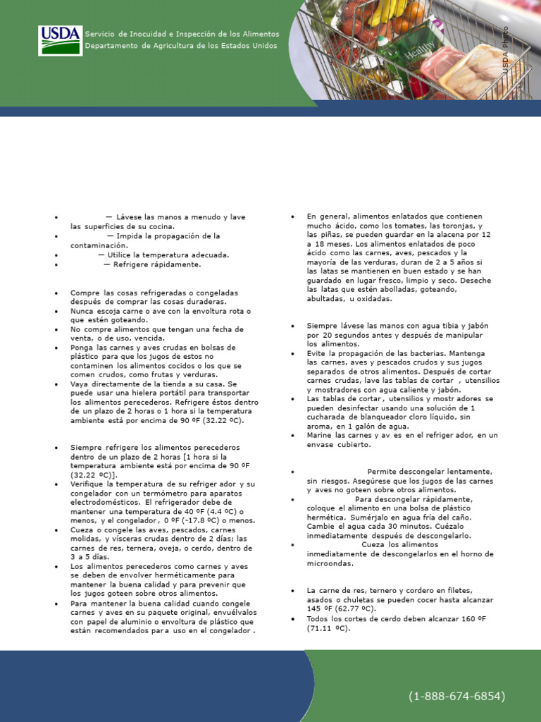 Guía de Inocuidad Alimentaria 2023 | PDF | Carne | Cocina
