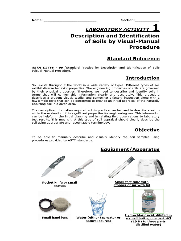 Laboratory Exercise 1 | PDF | Soil Mechanics | Silt