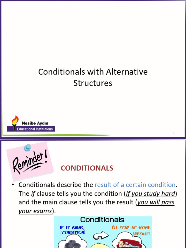 Conditionals With Alternative Structures | PDF | Linguistics | Grammar