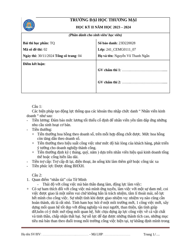 80 - Nguyễn Vũ Thanh Ngân - KT2 | PDF