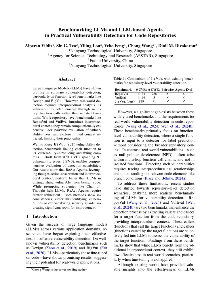 Benchmarking LLMs and LLM-based Agents in Practical Vulnerability Detection For Code ...