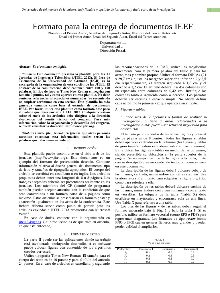 IEEE Formato Investigacion | PDF