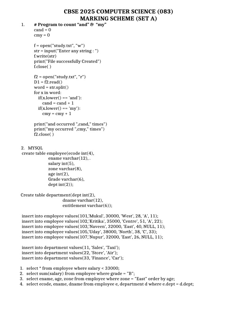 CS 2024 MS Practical | PDF | Computer Programming | Sql