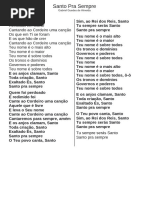 Santo pra Sempre - Letra | PDF