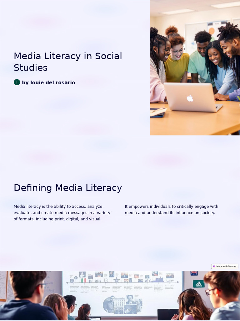 Media Literacy in Social Studies | PDF | Critical Thinking | Literacy