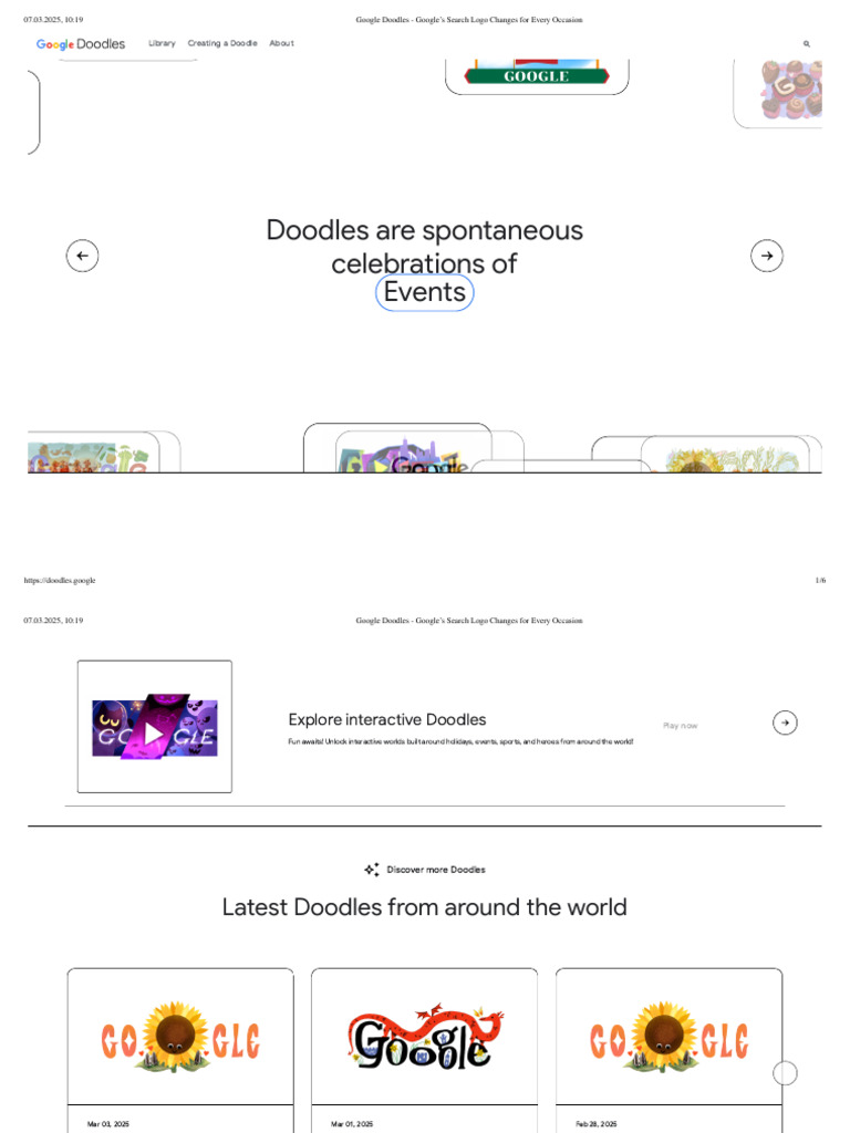 Google Doodles: Celebrating Events | PDF | Logos | Web Portals