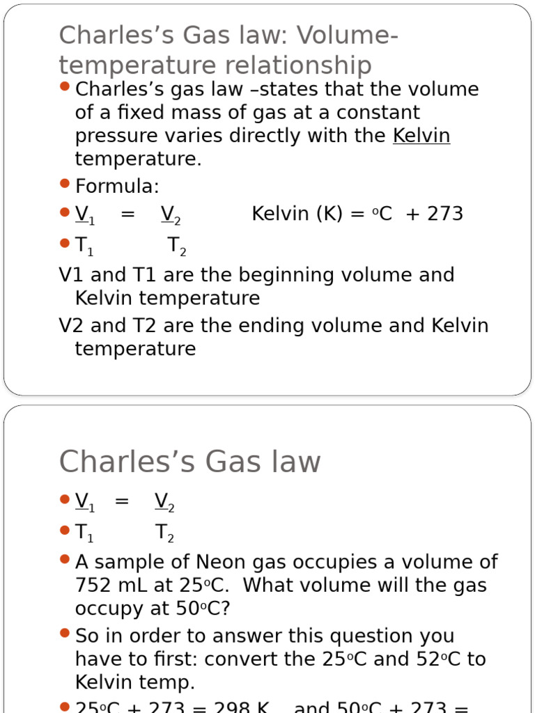 2 Charless Gas Law 5 | PDF