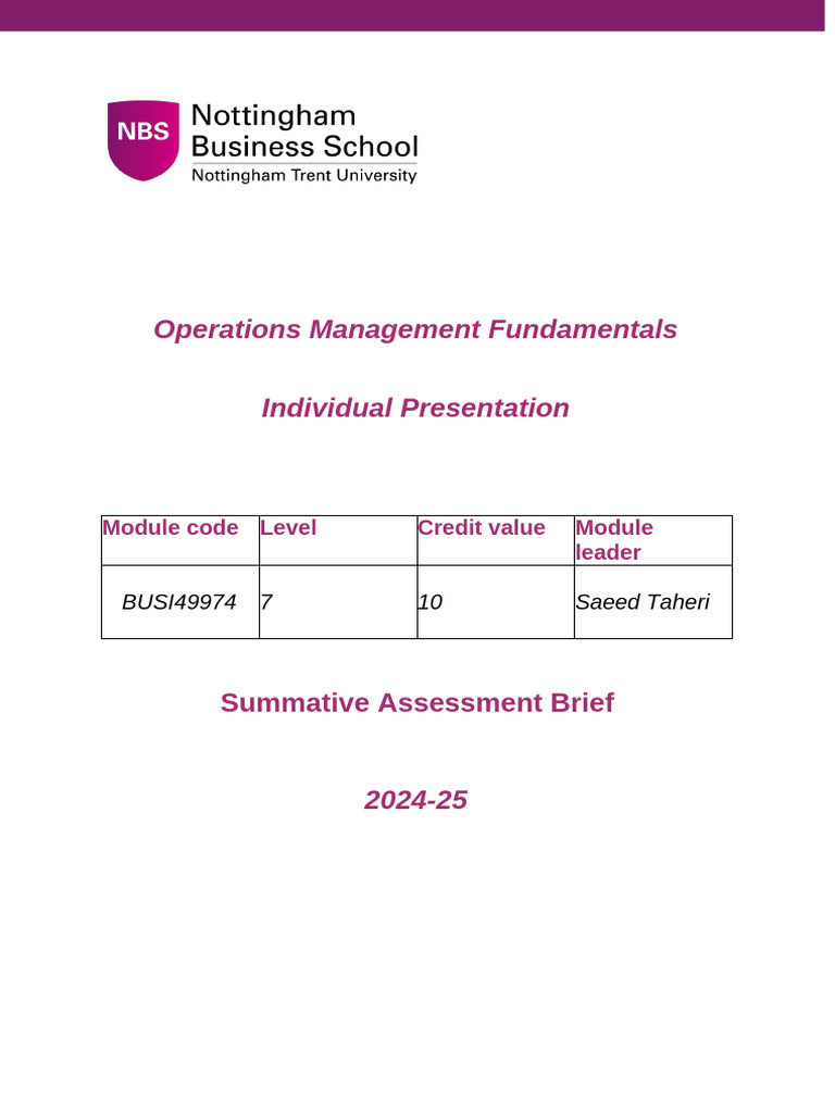 Operations Management Case Study Presentation | PDF | Theory | Critical ...