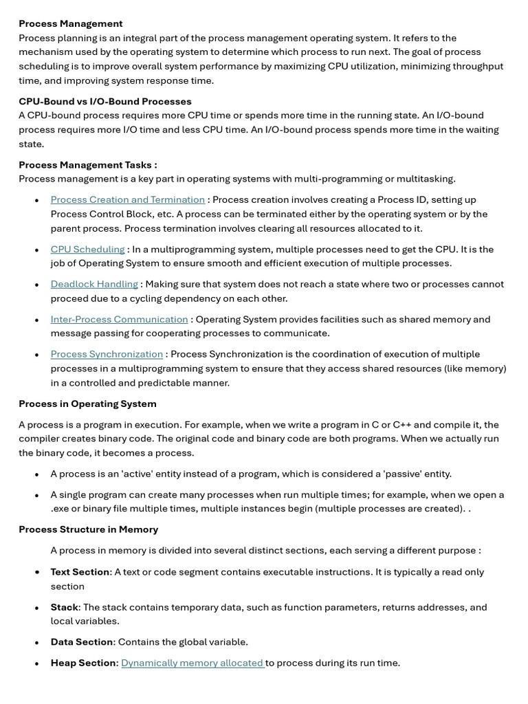 UNIT 2 OS | PDF | Process (Computing) | Scheduling (Computing)