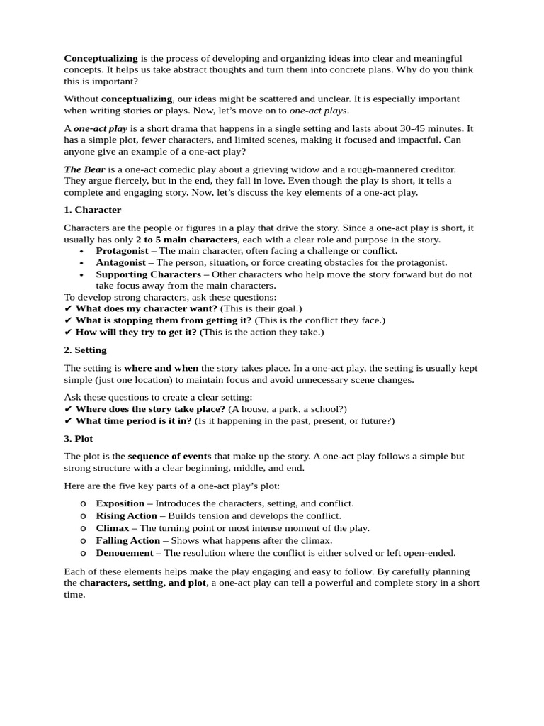 Script - Conceptualizing Is The Process of Developing and Organizing Ideas Into Clear and ...