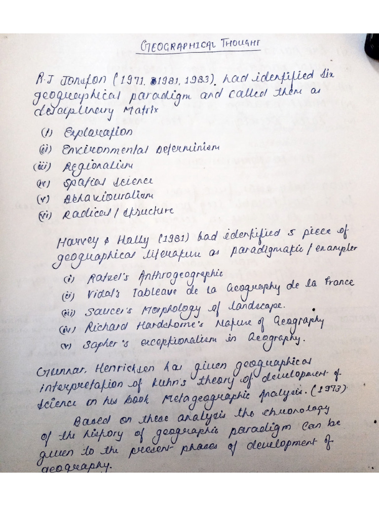 Geo Thought Notes | PDF