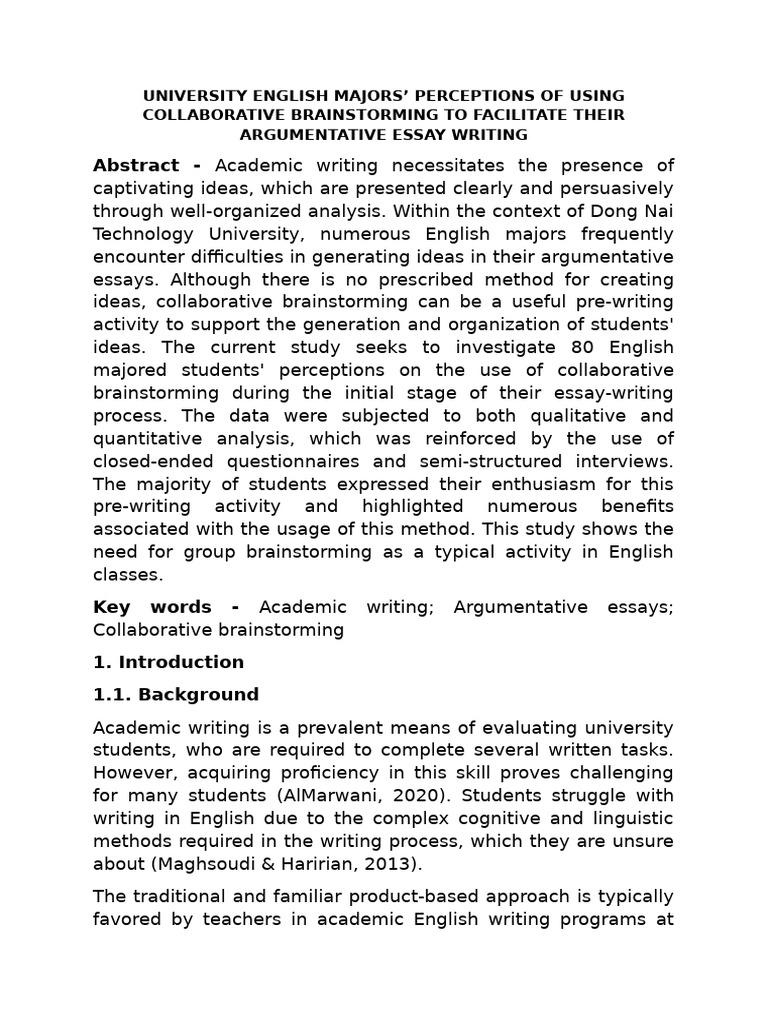 Collaborative Brainstorming Pdf Brainstorming Learning