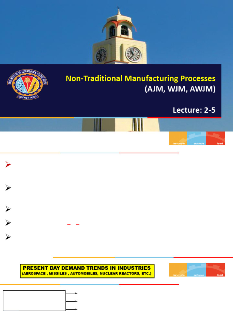 Lecture-2-5 (AJM, WJM, AWJM) | PDF | Machining | Jet Engine