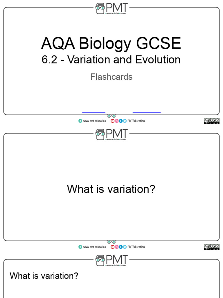 AQA Biology GCSE: Variation & Evolution Flashcards | PDF | Mutation ...