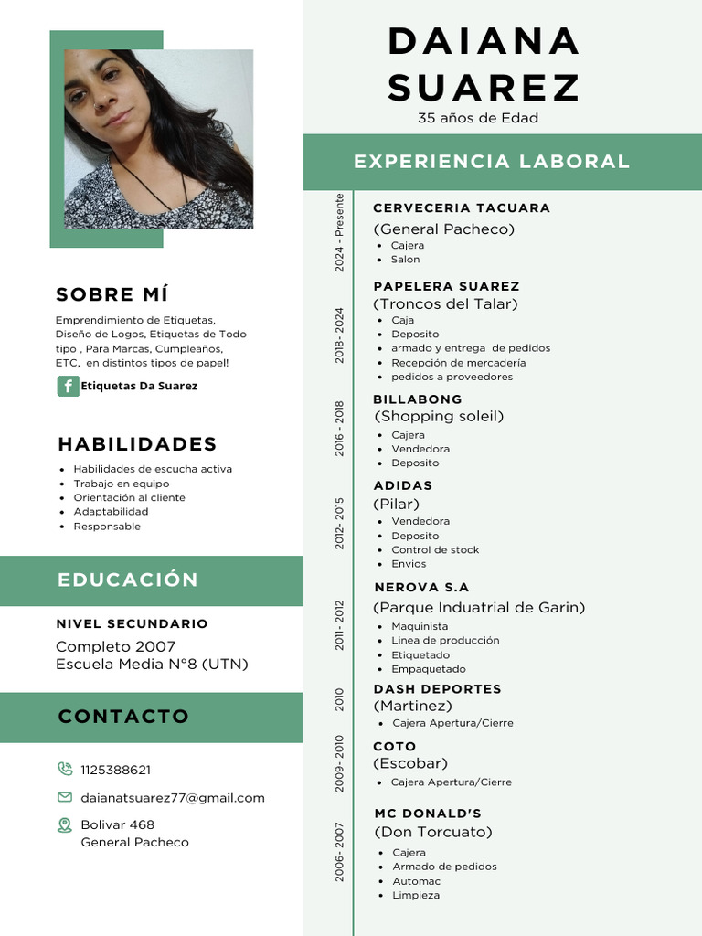 Experiencia y Habilidades de Daiana Suarez | PDF