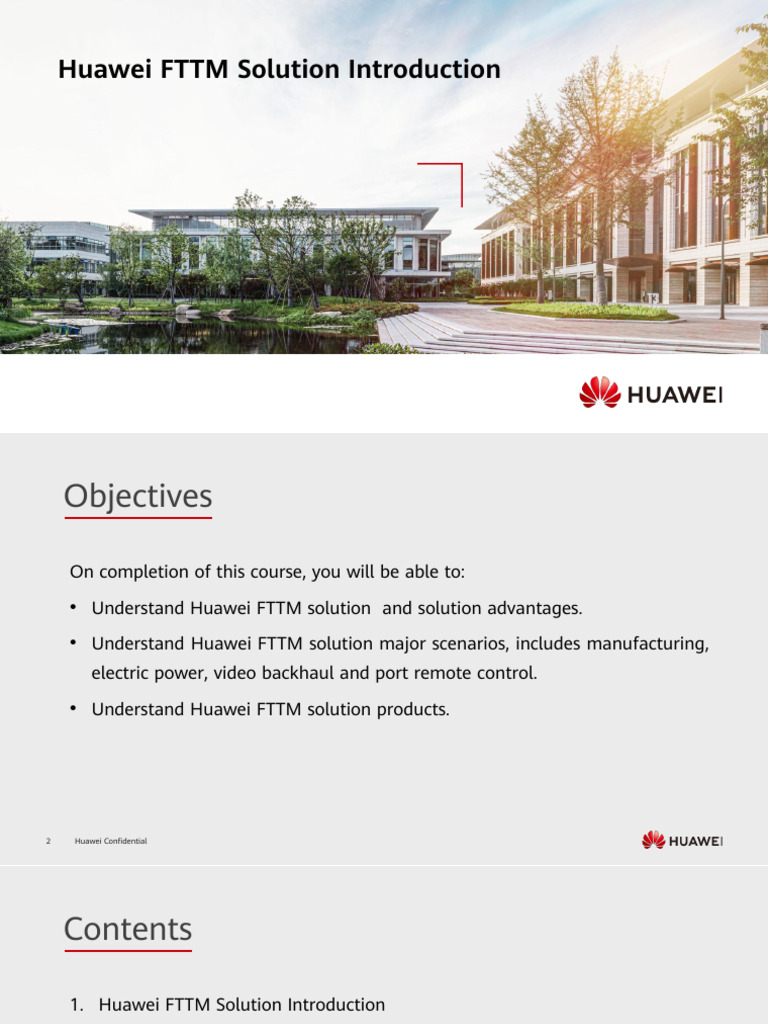 Huawei FTTM Solution Introduction | PDF | Computer Network | Electrical Engineering