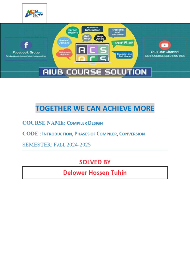 Compiler Design - Introduction - Phases of Compiler - Expression To ...