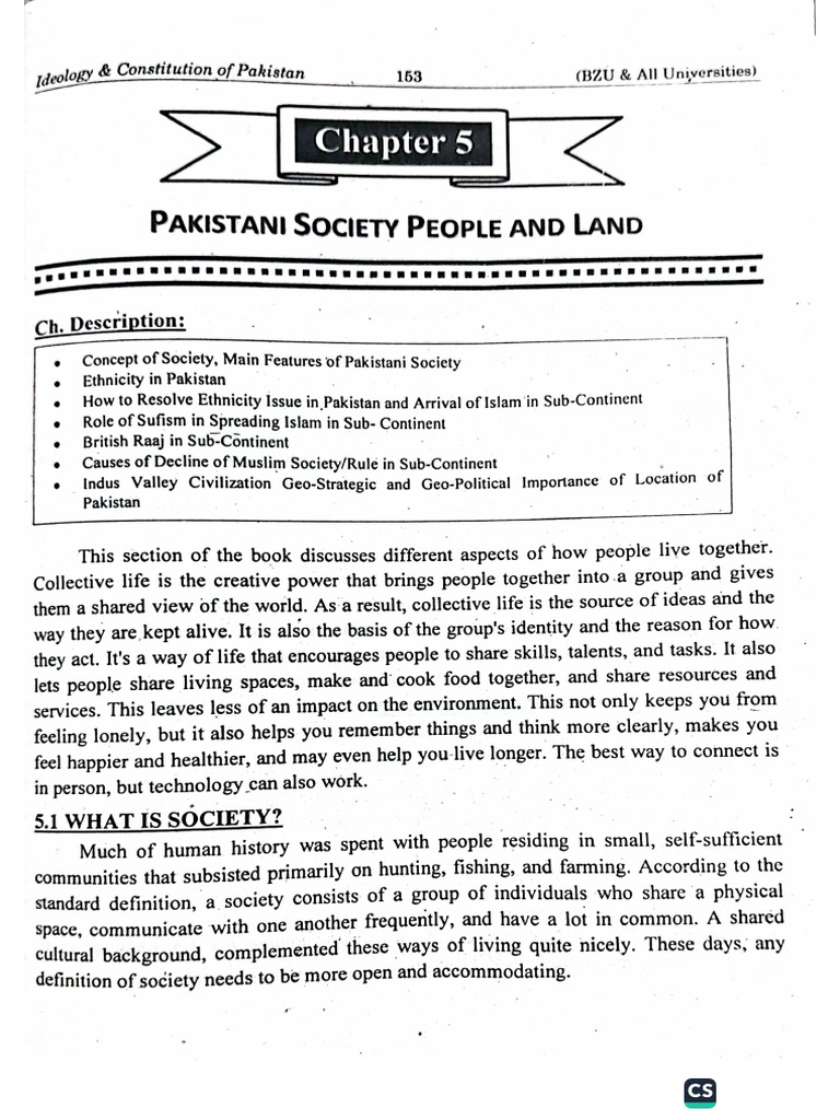 Pakistani Society People and Land | PDF