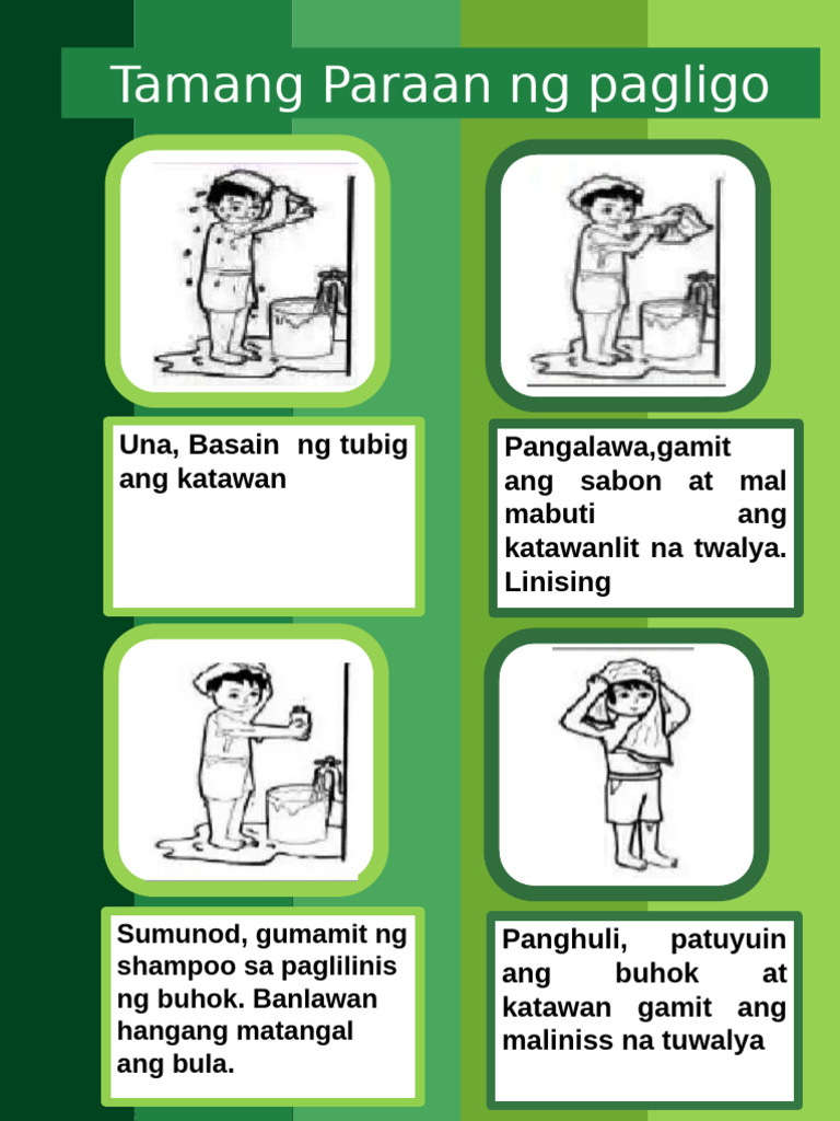 Proper Taking Bath Tagalog | PDF