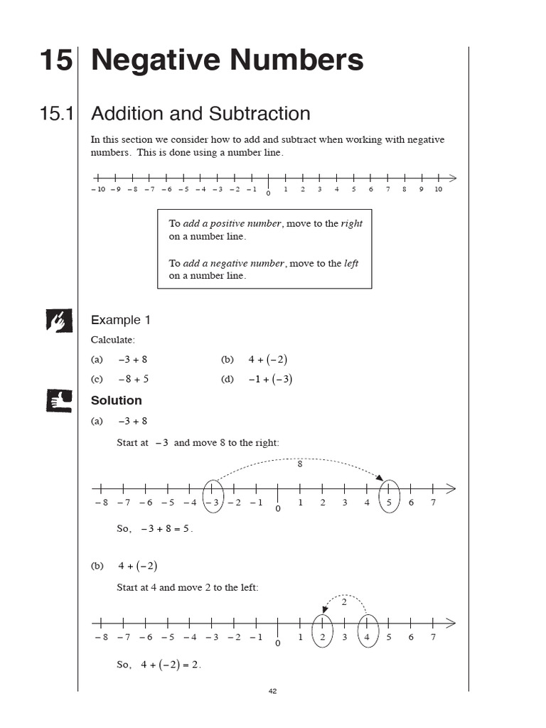 Negative Numbers Practice | PDF | Subtraction | Arithmetic