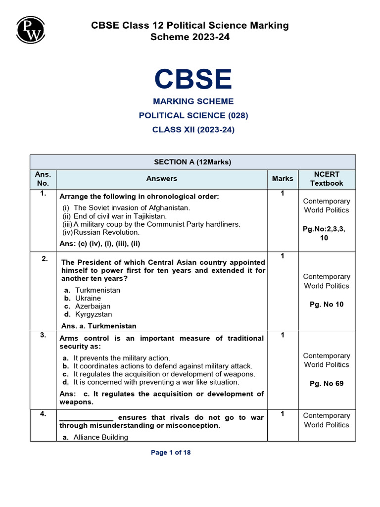 CBSE-Class-12-Political-Science- | PDF | Partition Of India ...