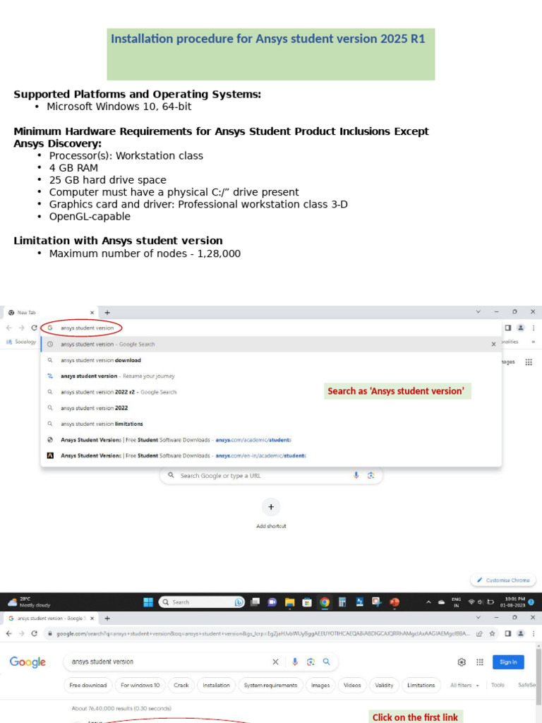 Installing Ansys Student Version 2025 R1 | PDF