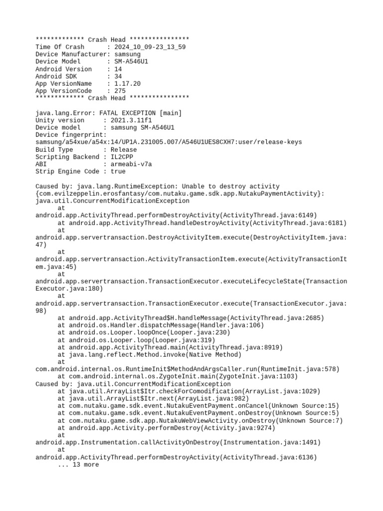 Mod Menu Crash 2024 10 09-23 13 59 | PDF | Java (Programming Language) | Android (Operating System)