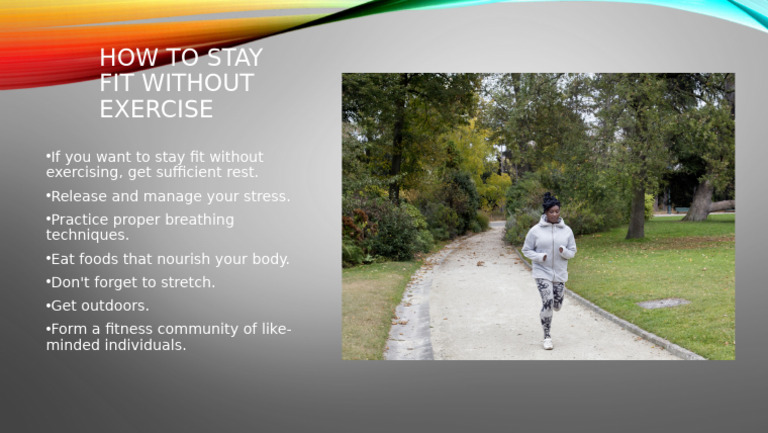 How To Stay Fit Without Exercise | PDF