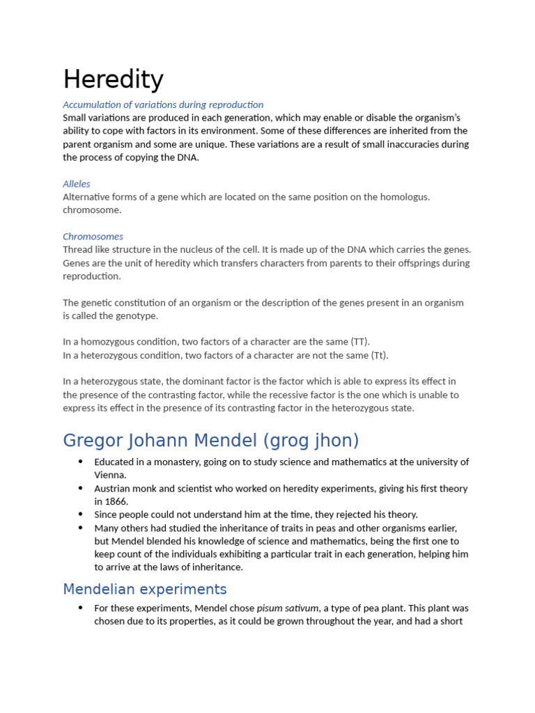 Heredity | PDF | Dominance (Genetics) | Zygosity