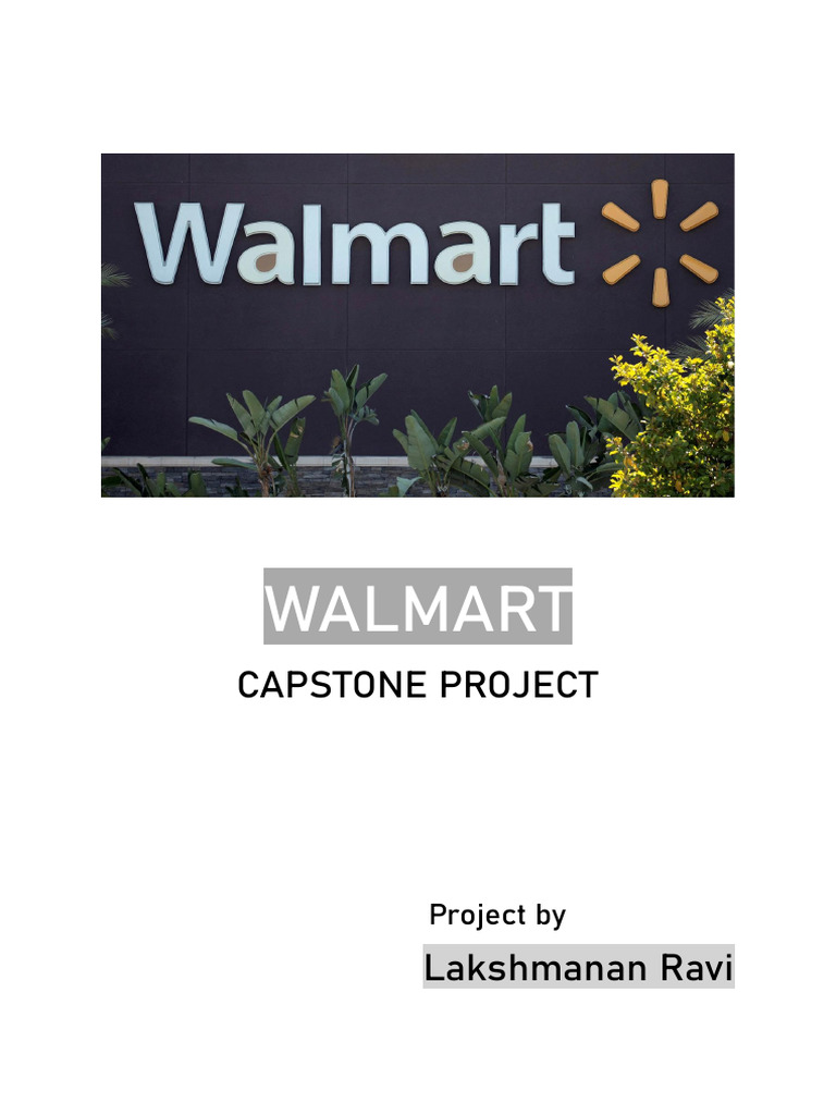 Walmart Capstone Project | PDF | Autoregressive Integrated Moving ...