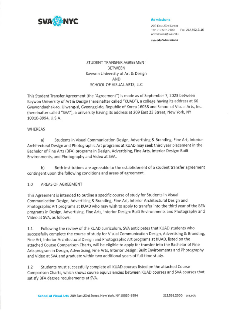 kaywon-plus-sva-2-plus-2-articulation-agreemnent-2023-1696521697 | PDF