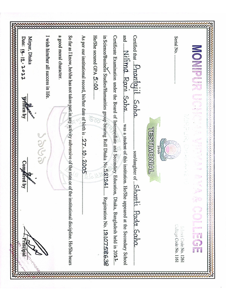 Testimonial Mubc | PDF